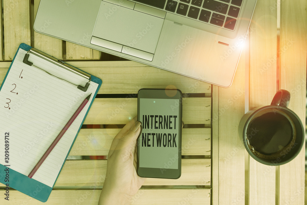 Text sign showing Internet Network. Business photo text connects ...