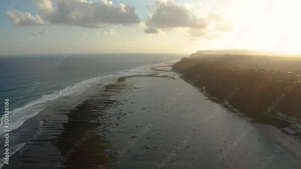 Sunset Flyover Bali Indonesia Pantai Pandawa Beach resort. Amazing ...
