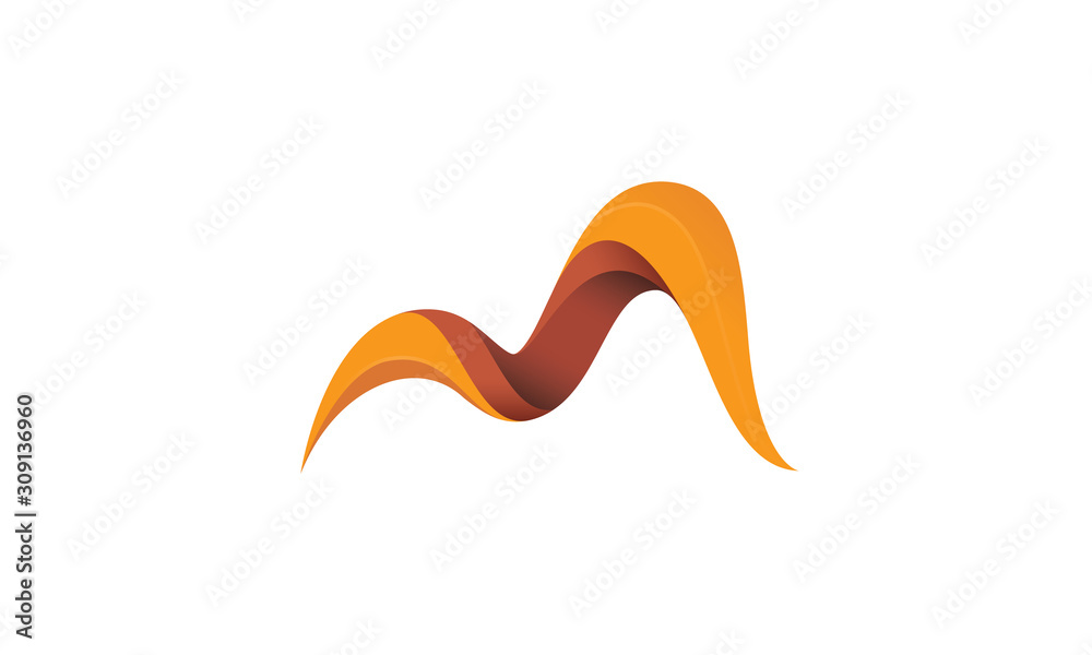 Bold, modern and Illustrative Letter M logo design. The design is ...