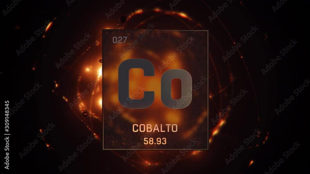 Vidéo Stock Cobalt as Element 27 of the Periodic Table. Seamlessly ...