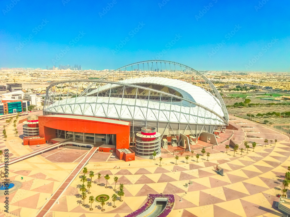 Khalifa Stadium aerial Stock Photo | Adobe Stock
