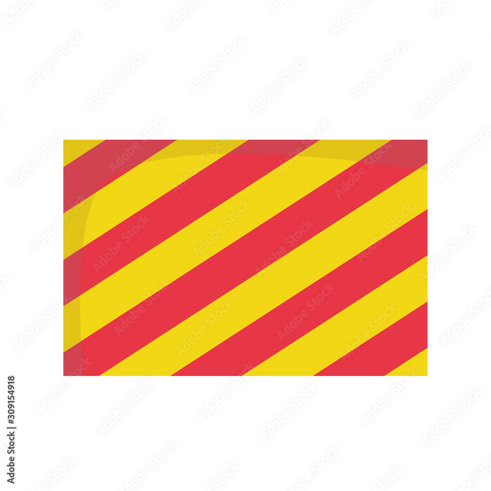 Maritime flag to represent the letter Y isolated on white background ...