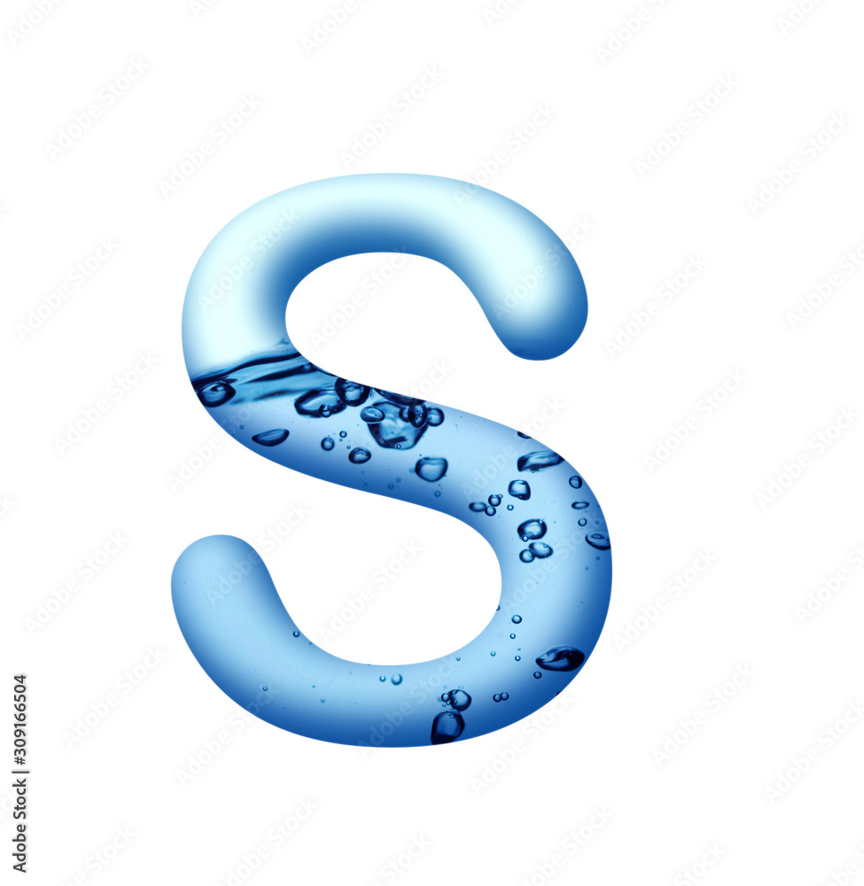 The Letter S In Blue Water