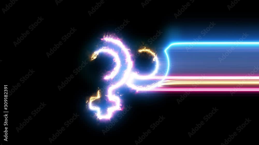 Mars and Venus symbol reveal. Blue, yellow, pink colors smoothly ...