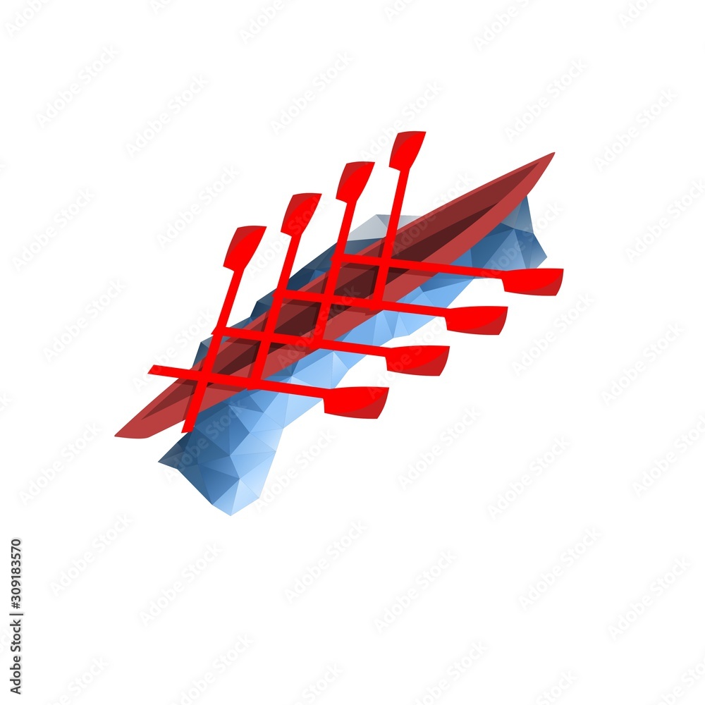 Vector image logo for rowing club N Stock Vector | Adobe Stock