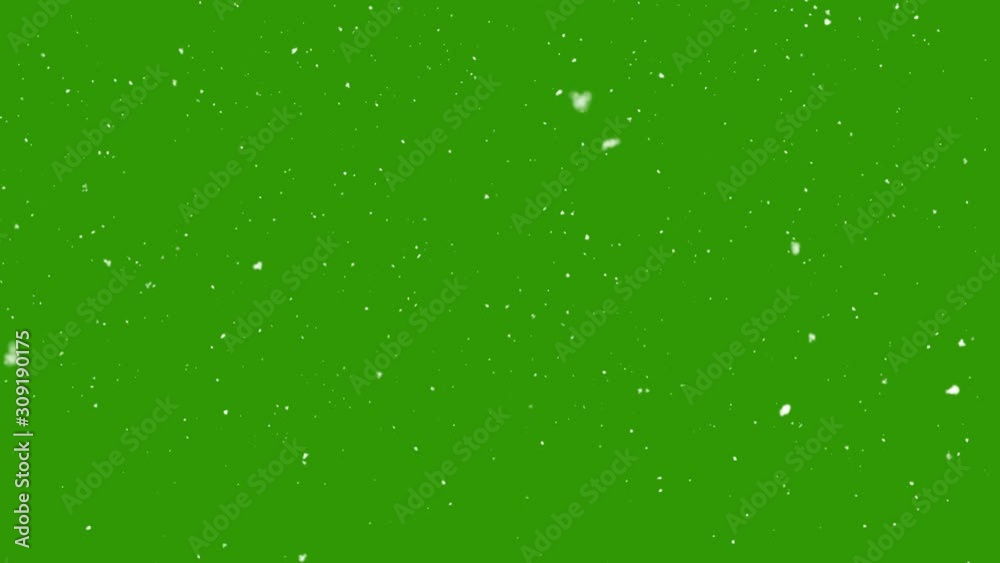 Winter Snow, Falling snow animation loop Slow motion green screen ...