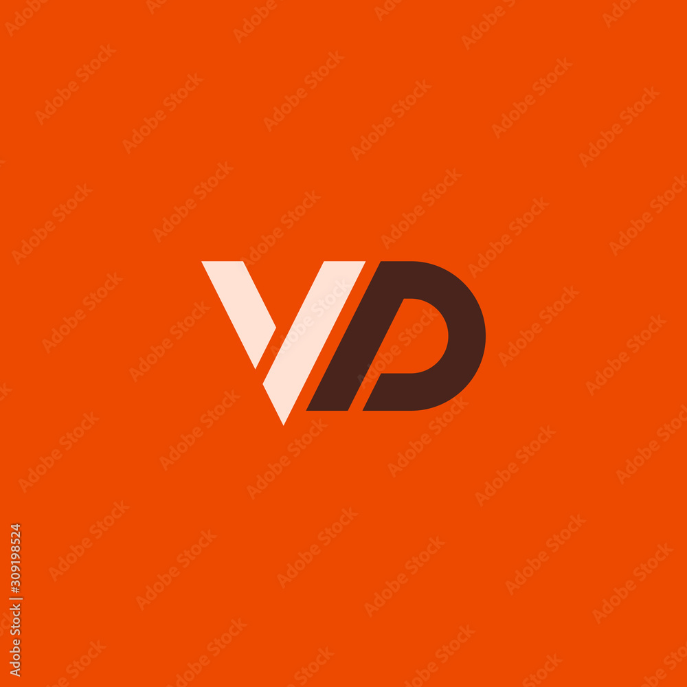 VD. Monogram of Two letters V&D. Luxury, simple, minimal and elegant VD ...