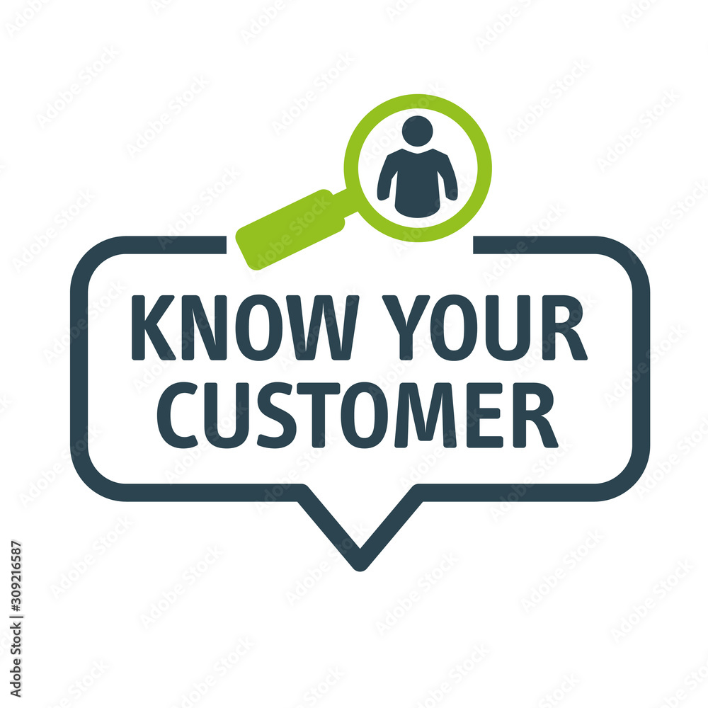 speech bubble Know Your Customer concept vector illustration Stock ...