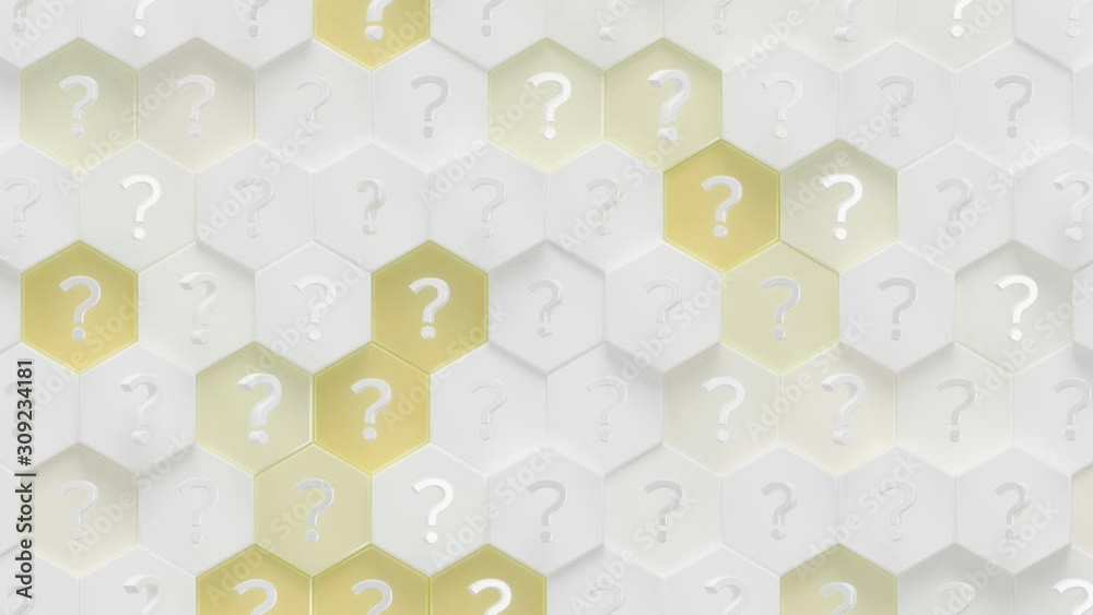 Question Marks Hexagon Surface Loop 1 Yellow x White: animation of ...