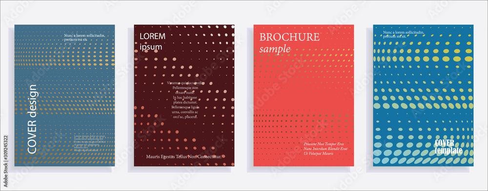 Minimalistic cover design templates. Set of layouts for covers of books ...