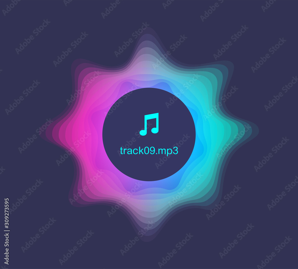 Sound circle wave, Progress bar for dashboard UI, UX, KIT, HUD ...