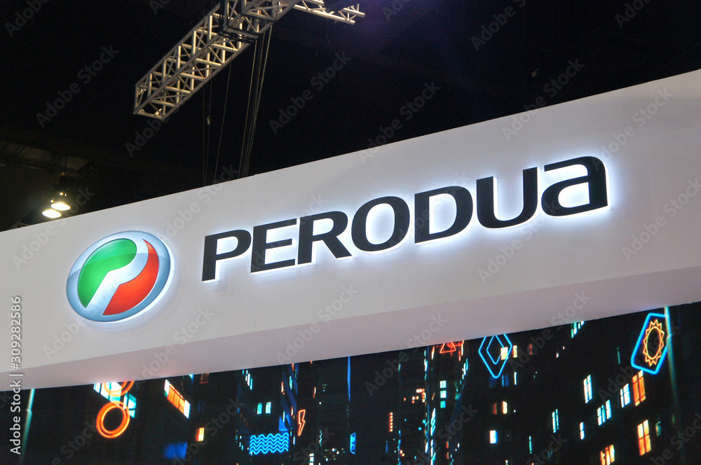 KUALA LUMPUR, MALAYSIA -MARCH 23, 2018: Selected focused on Perodua car ...