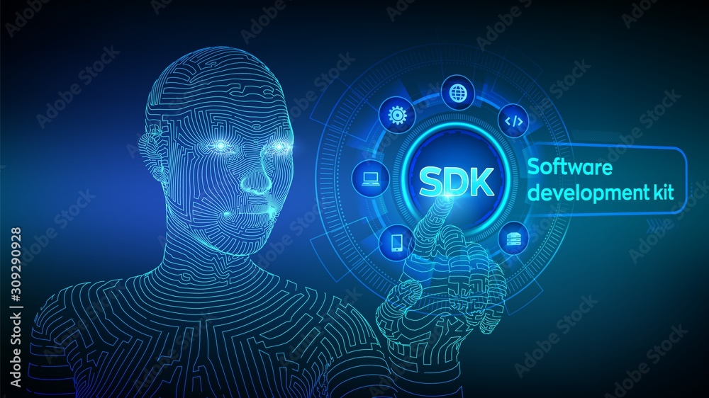 SDK. Software development kit programming language technology concept ...