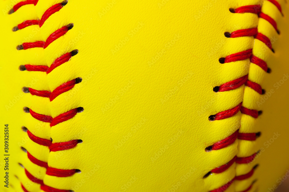 Softball Stitching Stock Photo | Adobe Stock