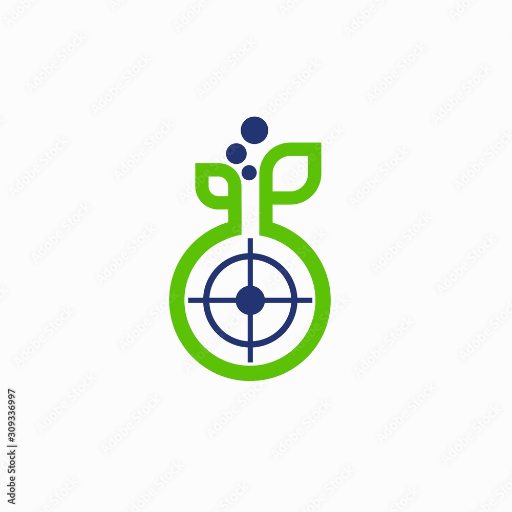 Laboratory logos with target crosshairs Stock Vector | Adobe Stock