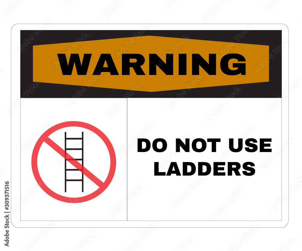 Accident Prevention signs, Warning board with message warning DO NOT ...