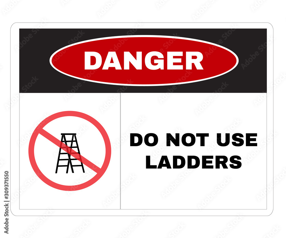 Accident Prevention signs, Danger board with message caution danger DO ...