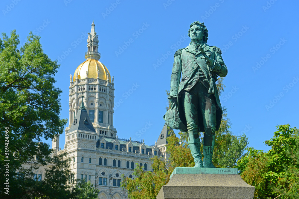 Connecticut State Capitol, Hartford, Connecticut, USA. This building ...