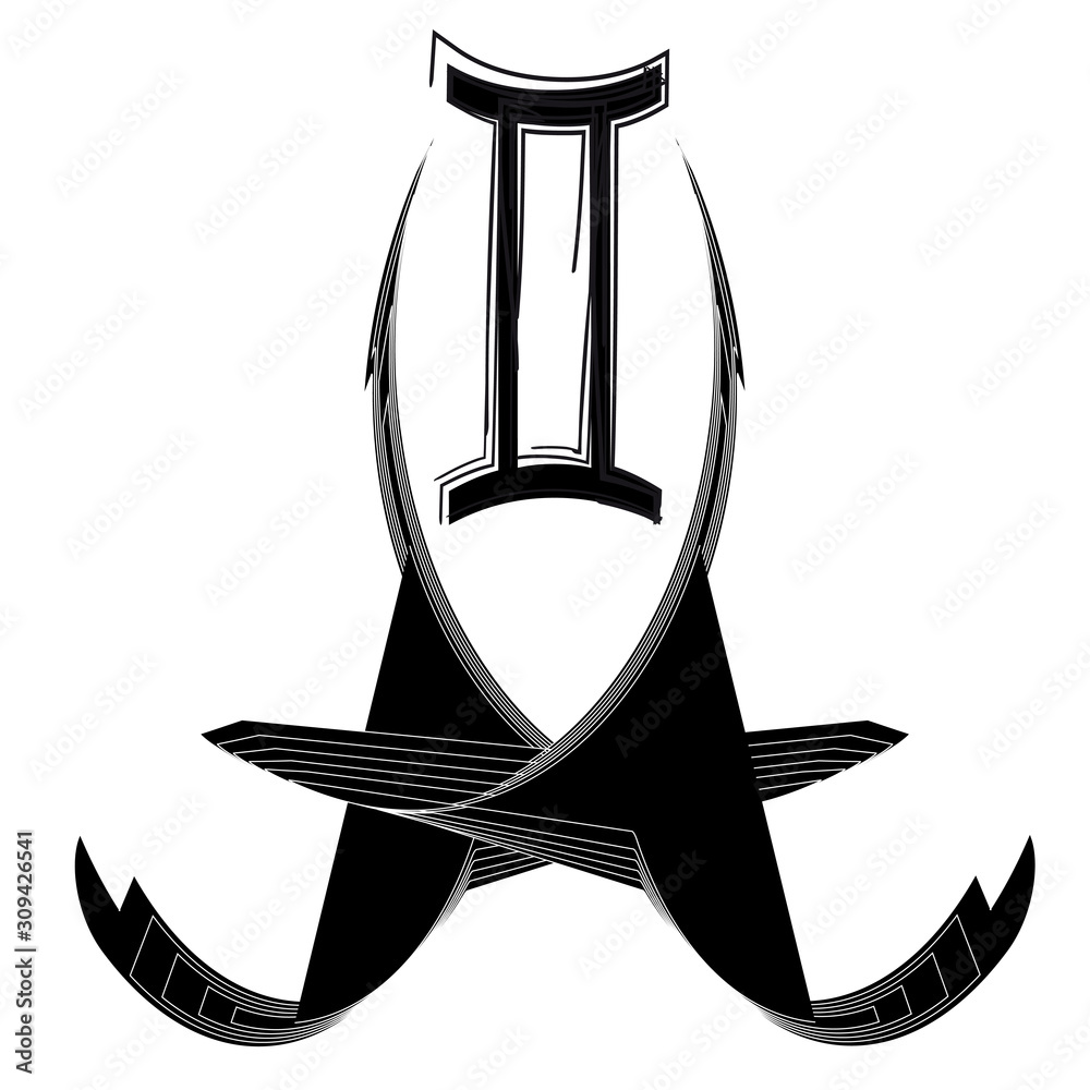 Gemini Abstract Tattoo