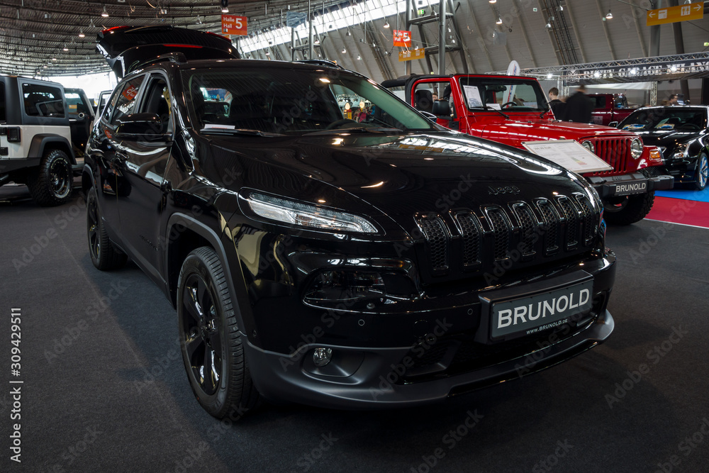 STUTTGART, GERMANY - MARCH 03, 2017: Mid-size luxury SUV Jeep Grand ...