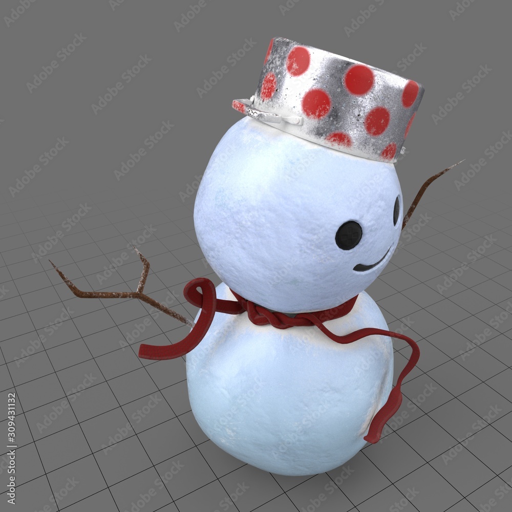 Snowman Stock 3D asset | Adobe Stock
