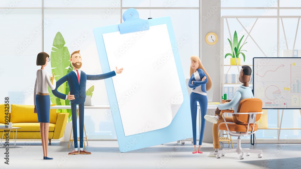 To do list concept. Completion tasks. 3d illustration. Cartoon ...