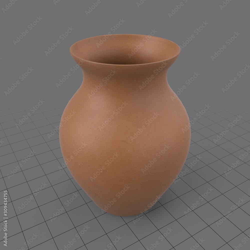 Clay vase Stock 3D asset | Adobe Stock