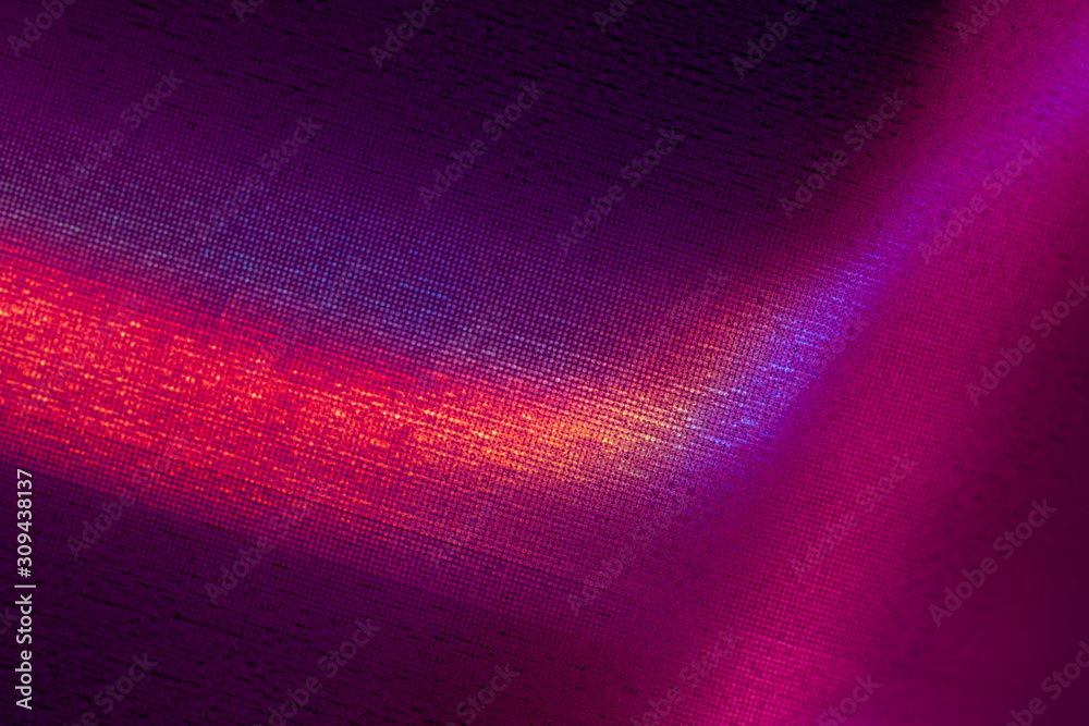 Reflection of light on holographic foils with neon lighting Stock Photo ...