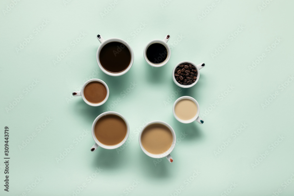 Coffee in circle Stock Photo | Adobe Stock