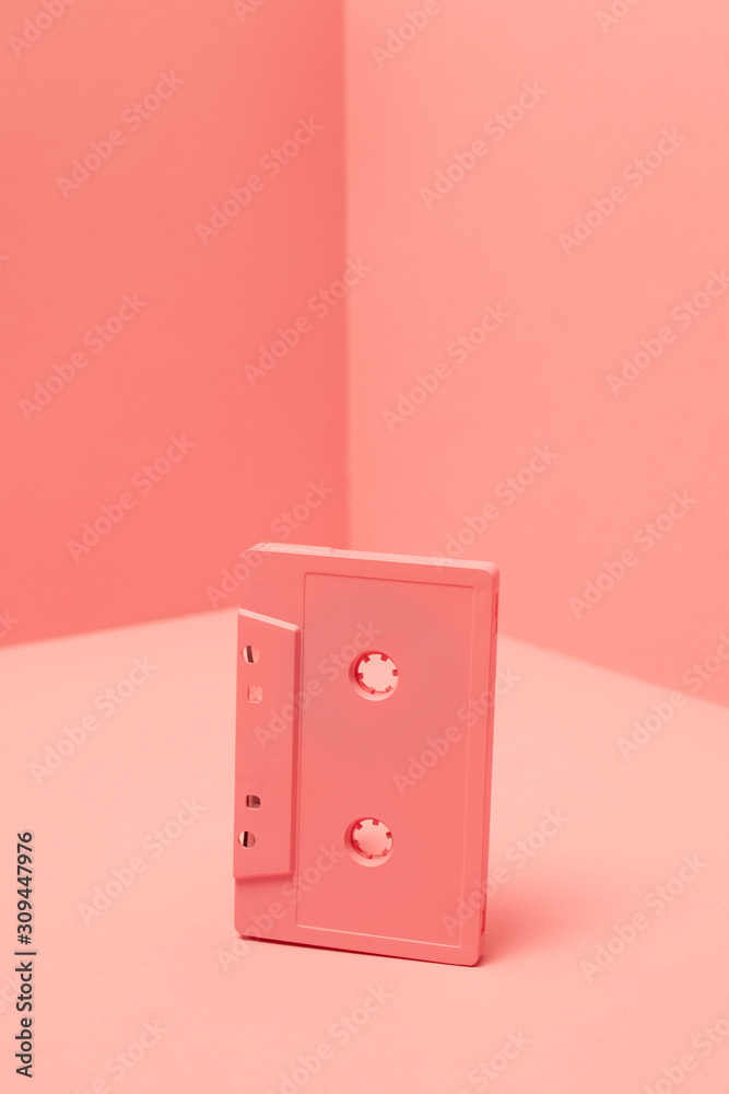 Pink cassette tapes background Stock Photo | Adobe Stock