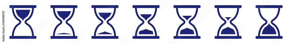 Hourglass Icon Blue | Hourglasses | Time Symbol | Sandglass Logo ...