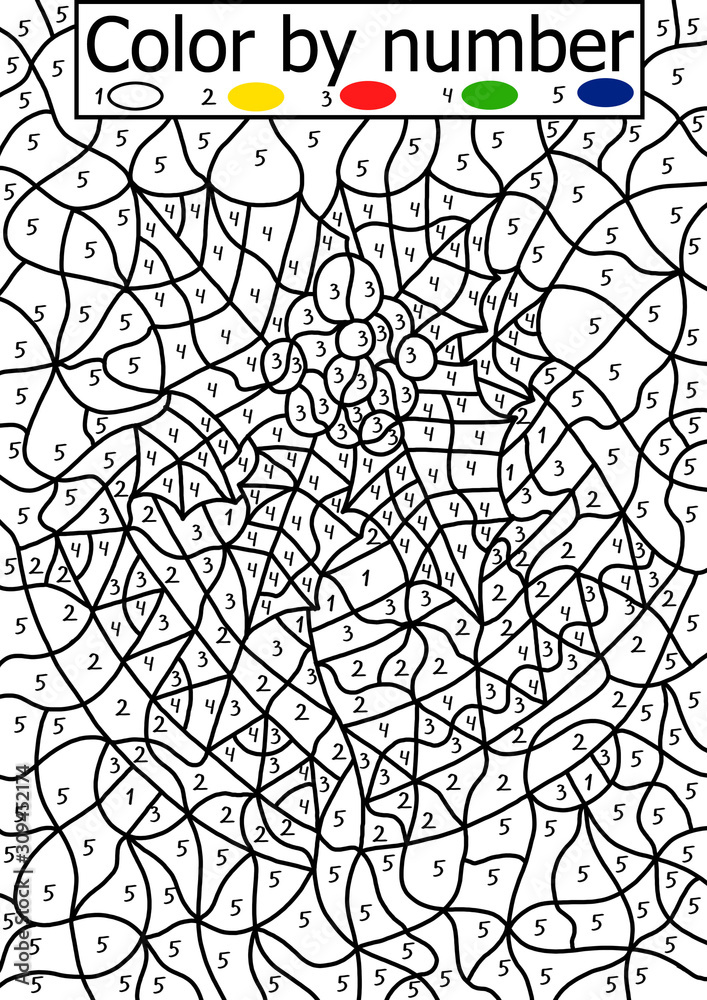 Really Hard Color By Number Coloring Pages With Key