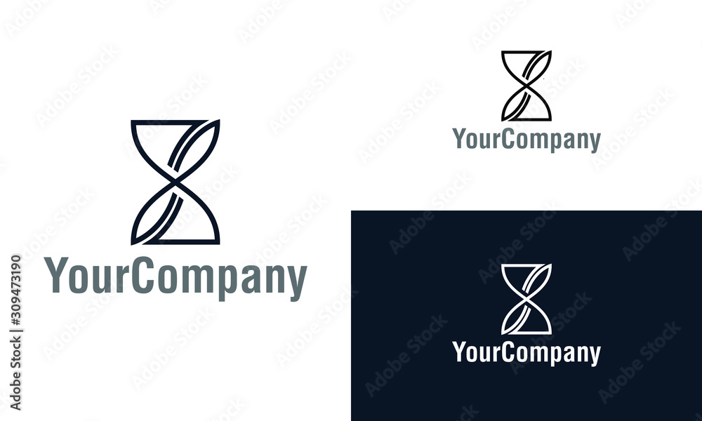 Hourglass, sand watch logo icon design template elements. Simple ...