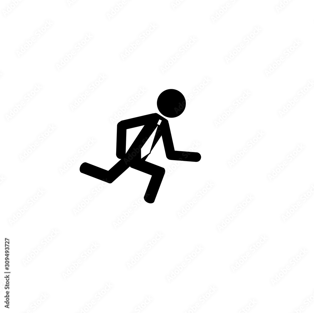 Stick Figure Running Clipart