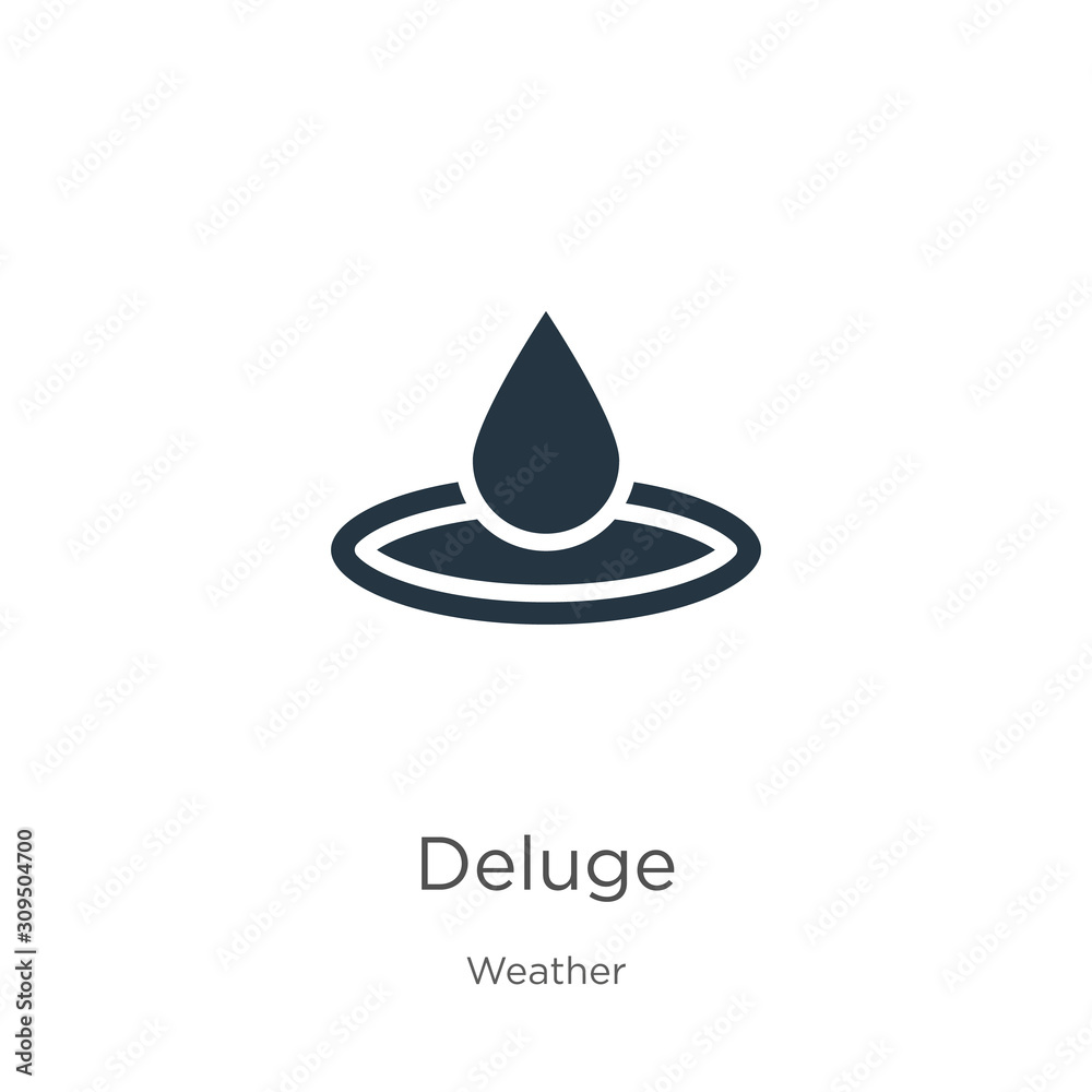 Deluge icon vector. Trendy flat deluge icon from weather collection ...