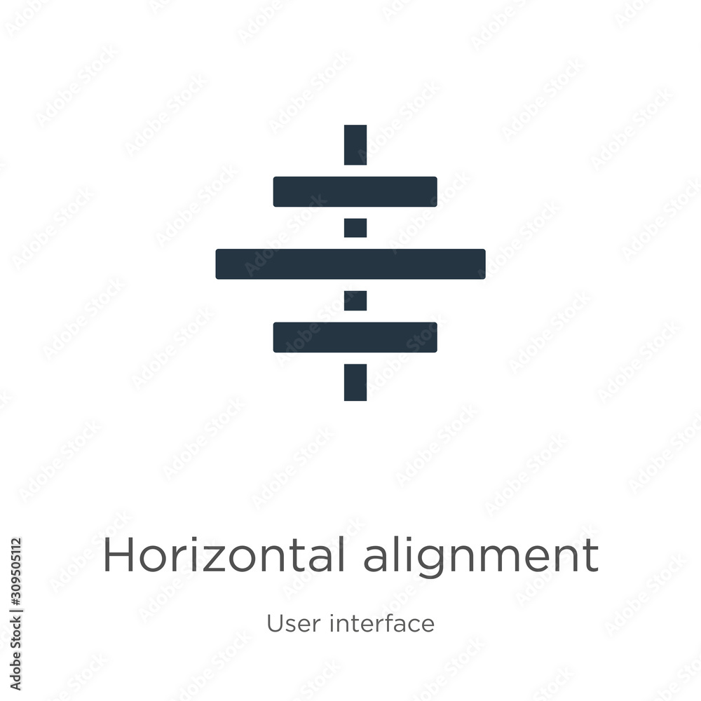 Horizontal alignment icon vector. Trendy flat horizontal alignment icon ... Horizontal alignment icon vector. Trendy flat horizontal alignment icon ...