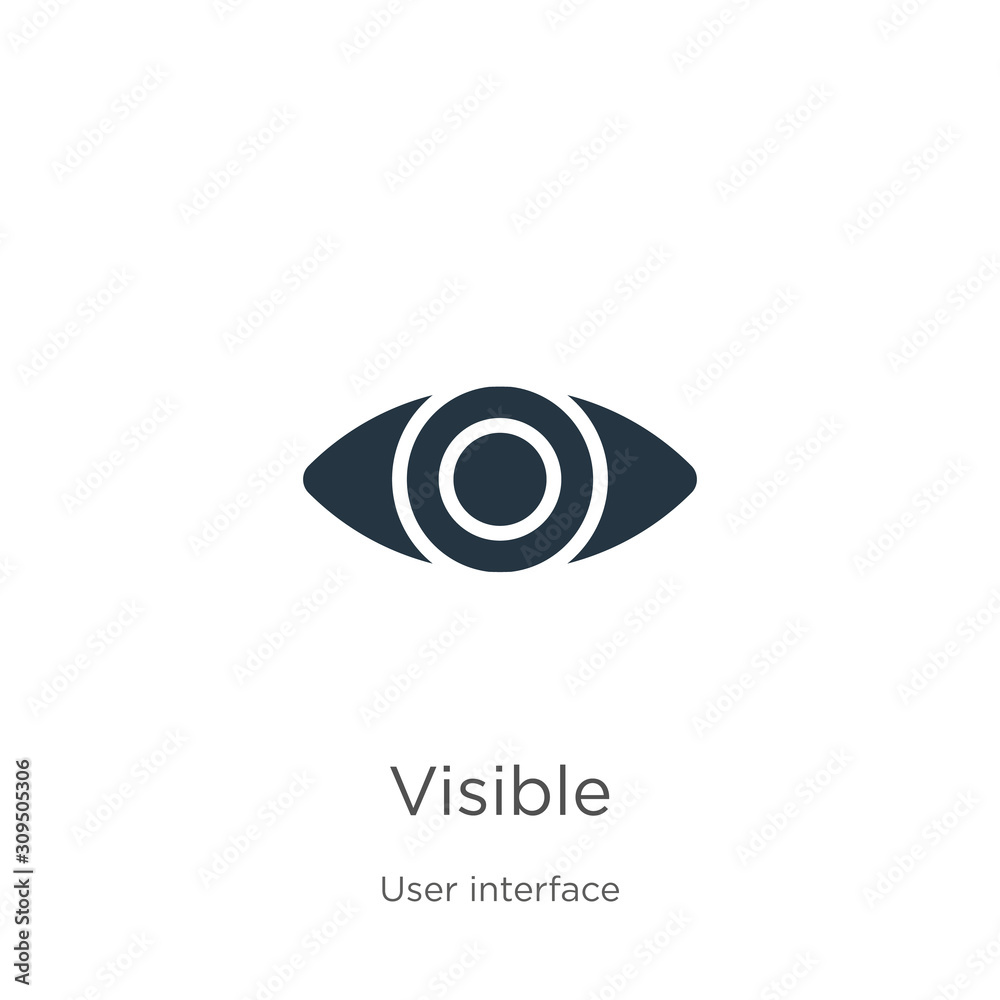 Visible icon vector. Trendy flat visible icon from user interface ...