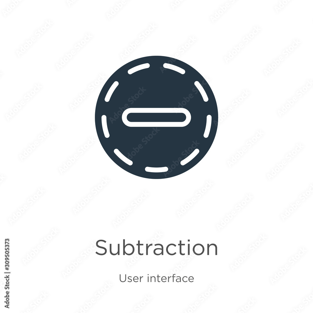 Subtraction icon vector. Trendy flat subtraction icon from user ...