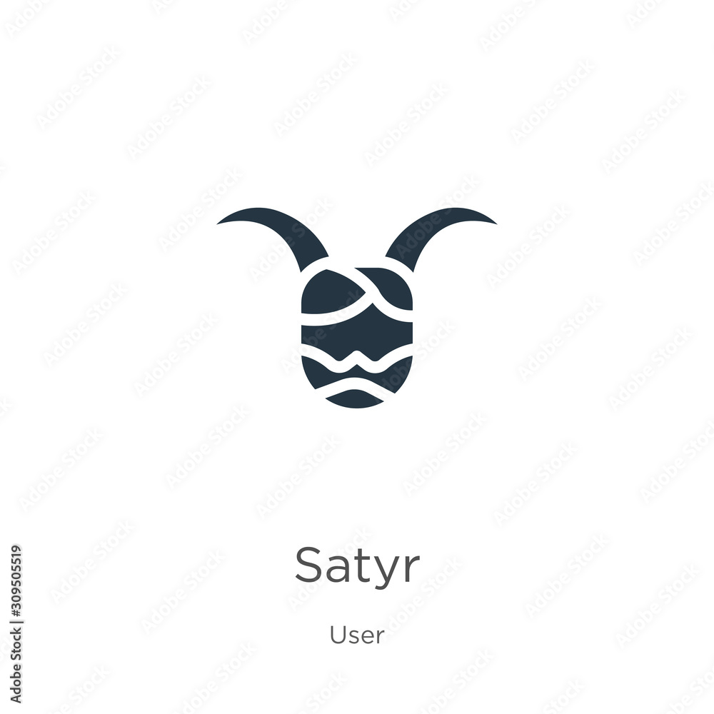 Satyr icon vector. Trendy flat satyr icon from user collection isolated ...