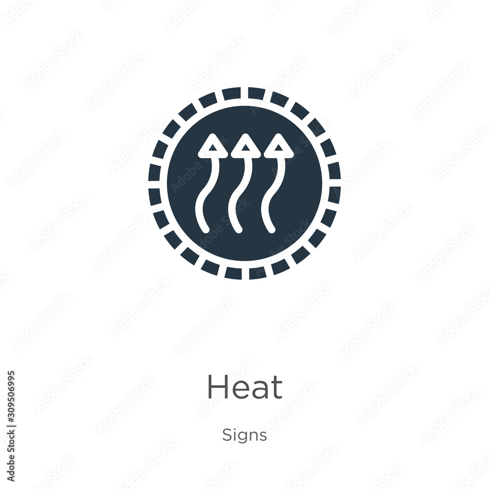 Heat icon vector. Trendy flat heat icon from signs collection isolated ...