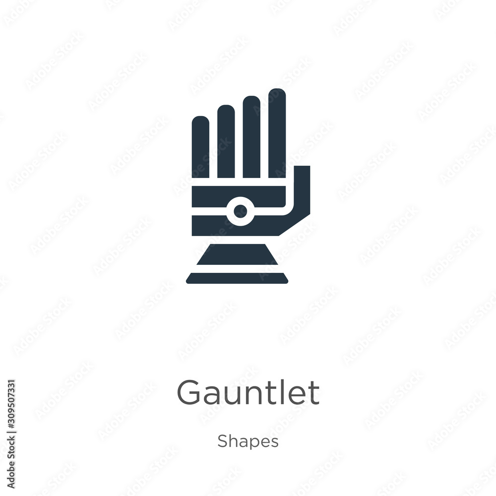 Gauntlet icon vector. Trendy flat gauntlet icon from shapes collection ...