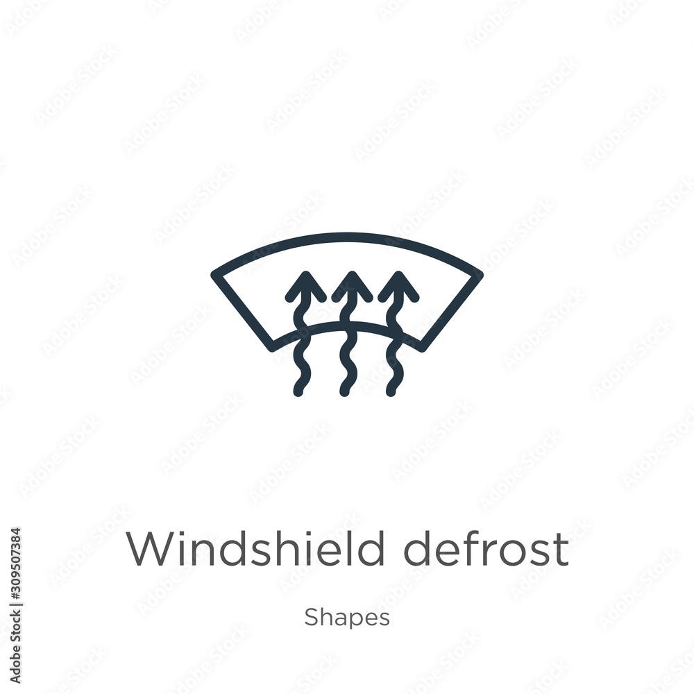 Windshield defrost icon vector. Trendy flat windshield defrost icon ...
