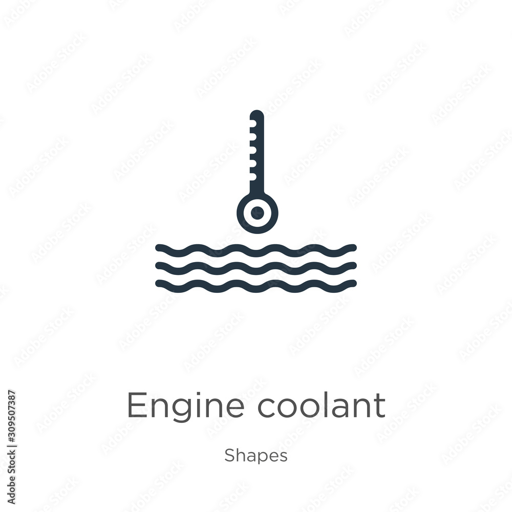 Engine coolant icon vector. Trendy flat engine coolant icon from shapes ...