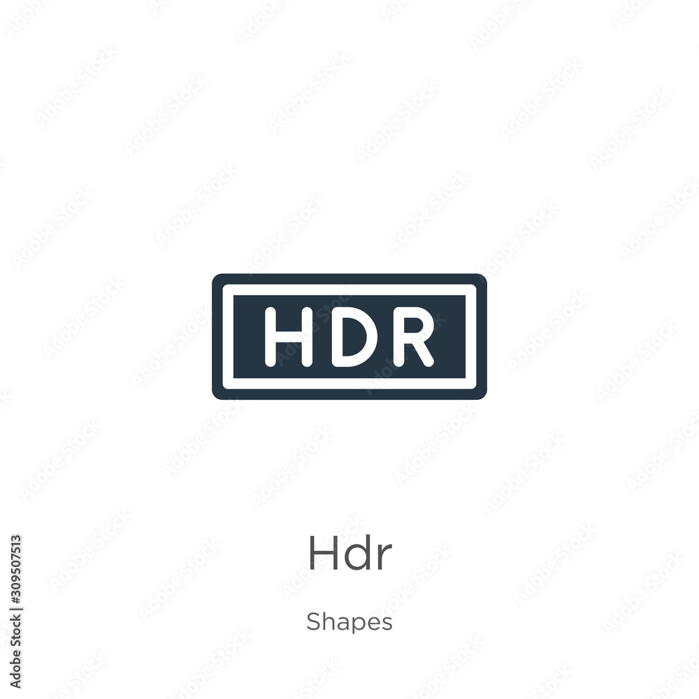 Hdr icon vector. Trendy flat hdr icon from shapes collection isolated ...
