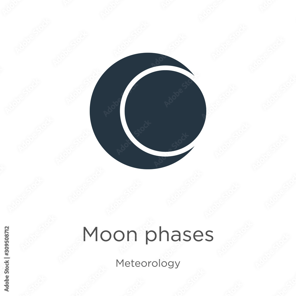 Moon phases icon vector. Trendy flat moon phases icon from meteorology ...