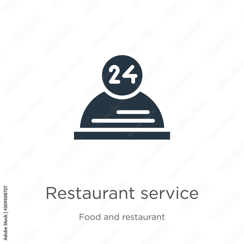 Restaurant service icon vector. Trendy flat restaurant service icon ...