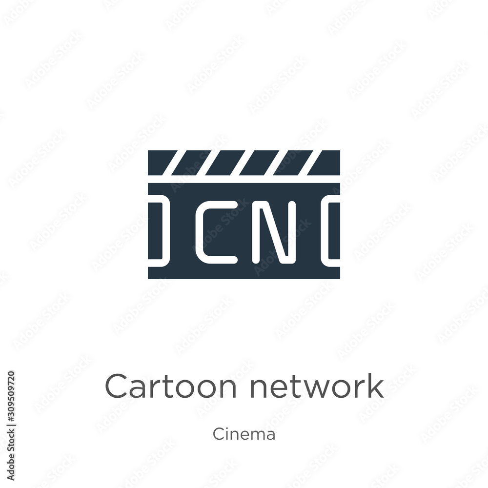 Cartoon network icon vector. Trendy flat cartoon network icon from ...