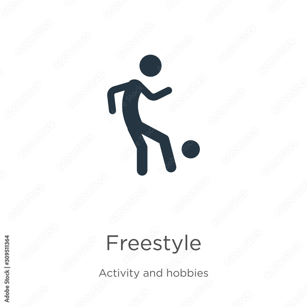 Freestyle icon vector. Trendy flat freestyle icon from activities ...