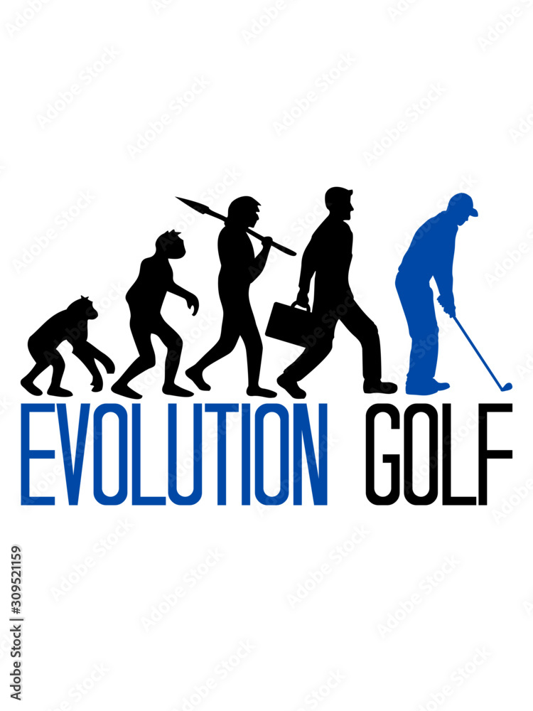 Logo Evolution Golf Stock Vector | Adobe Stock