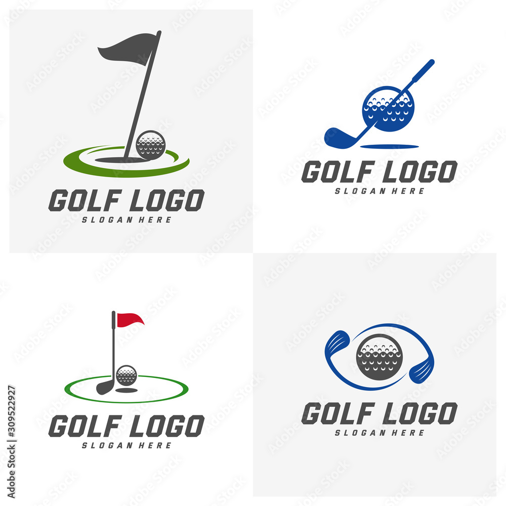 Set of Golf logo design vector template, Vector label of golf, Logo of ...